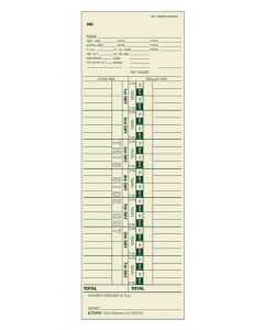 Time Cards - Business Forms - Forms & Records