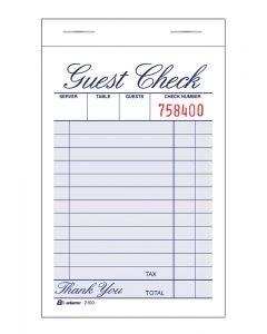 Guest Checks - Business Forms - Forms & Records