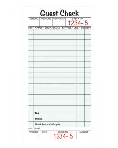Guest Checks - Business Forms - Forms & Records