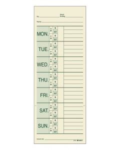 Time Cards - Business Forms - Forms & Records
