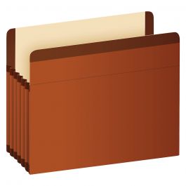 Pendaflex® Premium Reinforced File Pockets, Letter Size, Brown, 5.25 ...