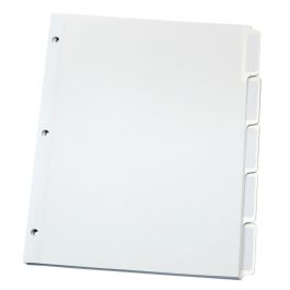 Oxford Customizable Label Tab Dividers 5 Tab, 25 sets per box, 3 sets ...