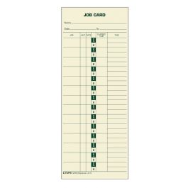 TOPS Job Card, Manila, #L-61, #15-800622, Green Ink Front, 500 CD/BX