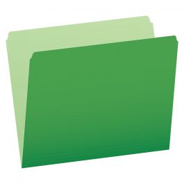 Pendaflex Two-Tone Color File Folders, Letter Size, Bright Green ...
