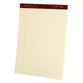 Ampad Gold Fibre Writing Pad, 8 1/2" x 11 3/4", Ivory, 50 Sheets, 4 per ...