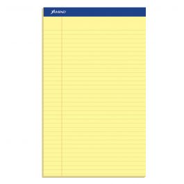 Ampad Writing Pads, 8-1/2" x 14", Legal Rule, Canary Paper, 50 Sheets ...