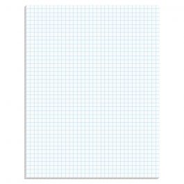 Ampad Graph Pad, 8-1/2" x 11", Glue Top, Graph Rule (4 x 4), 50 Sheets