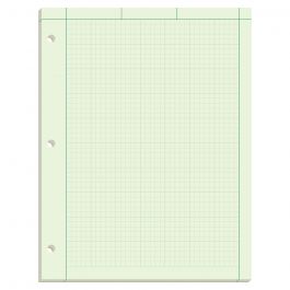 Ampad Engineering Computation Pad, 8-1/2" x 11", Glue Top, Margin/Cross ...