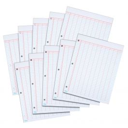 TOPS Data Pad, Numbered 10-Column, 3-Hole Punched, Heavyweight 50-Sheet ...
