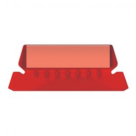 Pendaflex Hanging Folder Tabs, 2", Clear Red, 25 Tabs & Inserts Per Pack