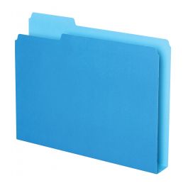 Pendaflex® Double Stuff® File Folders, Letter Size, Blue, 1/3 Cut, 50/BX