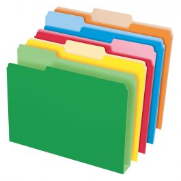 Pendaflex Double Stuff File Folders, Letter Size, Assorted Color, 1/3 ...