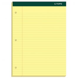 TOPS Docket Writing Pad, 8-1/2" x 11-3/4", College Rule, Canary Paper ...