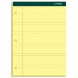 TOPS Docket Writing Pads, 8-1/2" x 11-3/4", Legal Rule, Canary Paper, 3 ...