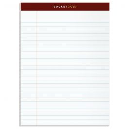 TOPS Docket Gold Writing Pads, 8-1/2" x 11-3/4", Legal Rule, 50 Sheets ...