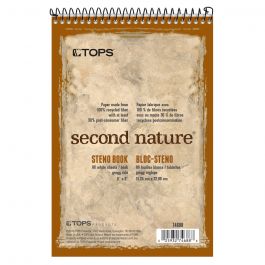 TOPS Second Nature Steno Books, 6" x 9", Gregg Rule, 80 Sheets, 12 Pack