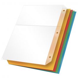 Cardinal Poly Ring Binder Pockets without Tabs, Multicolor