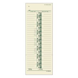 Adams Time Card, Weekly, 1-sided, Numbered Days, 200 CD/PK