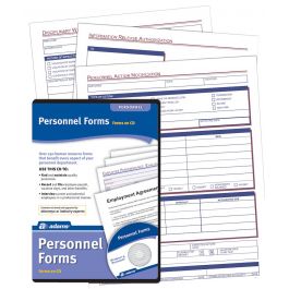 Adams Employee Personnel Forms, CD with 65 Forms