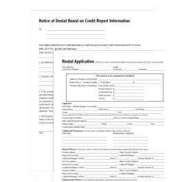 Adams Rental/Credit Application Forms Pack, Forms and Instructions
