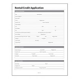 Adams Rental/Credit Application, Forms and Instructions