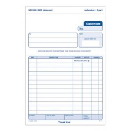 Adams Statement Unit Sets, 2-Part, Carbonless, 100/PK