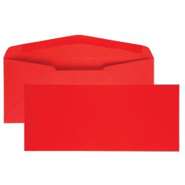 #10 Bright Red Business Envelopes with a Gummed Closure for Seasonal ...