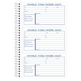 Adams Phone Message Book, 2-Part, Carbonless, 3/PG, 300 ST/BK