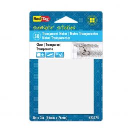 Redi-Tag® Sticky Notes, Transparent, 50/Pack