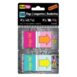 Redi-Tag® "Sign Me!" Large Arrow Page Flags, 100/Pack