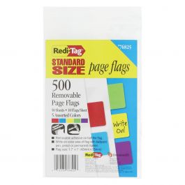Redi-Tag® Write-On Flags, 5 Colors, 500/Pack