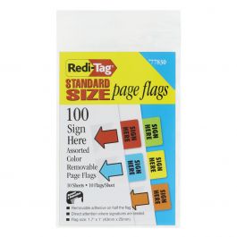 Redi-Tag® "Sign Here" Arrow Page Flags, Bulk Pack, 100/Pack