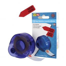 Redi-Tag® "Sign Here" Page Flags, Hand Dispenser - Red, 120/Pack