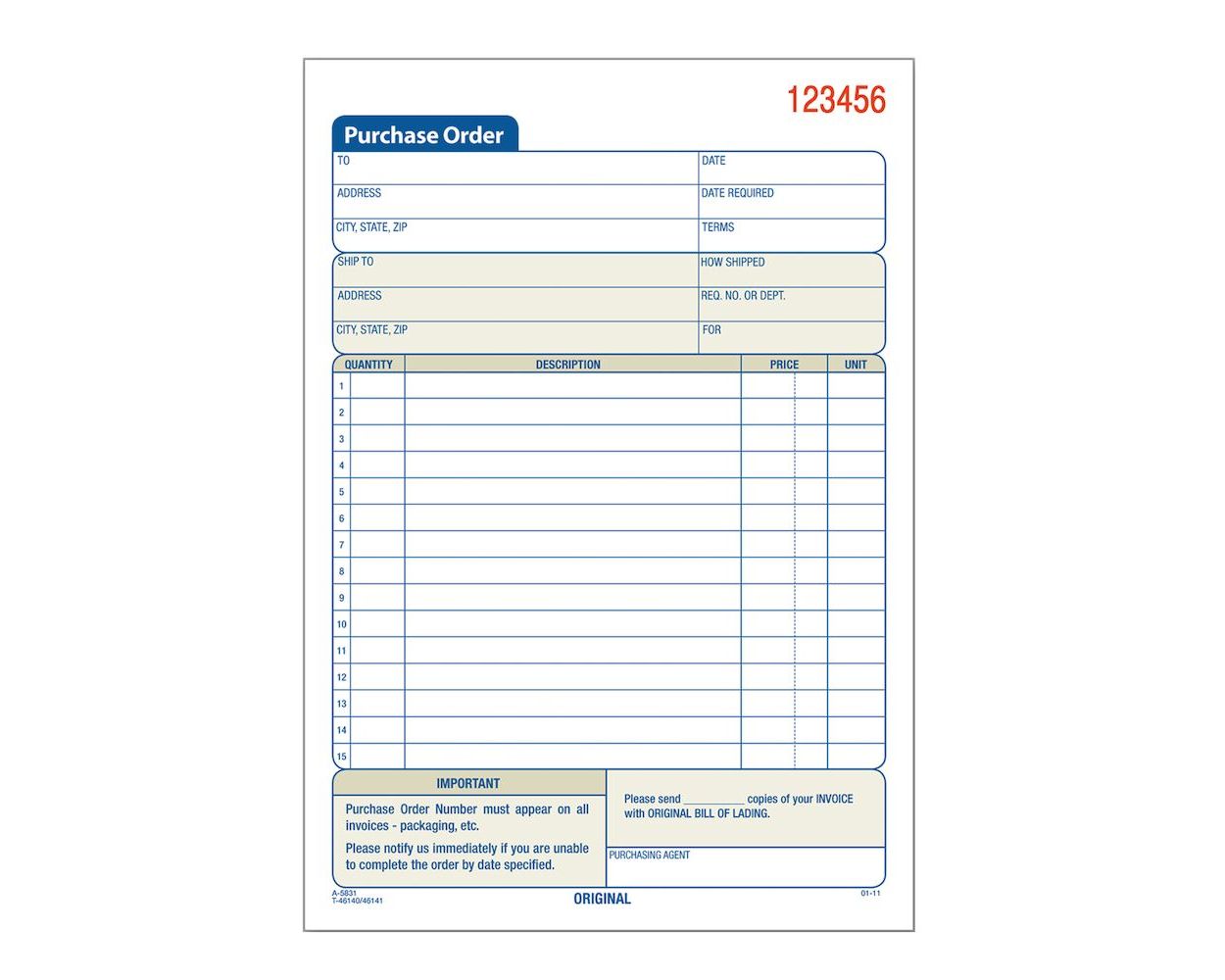 Wholesale TOPS 2-Part Purchase Order Books TOP46141 in Bulk