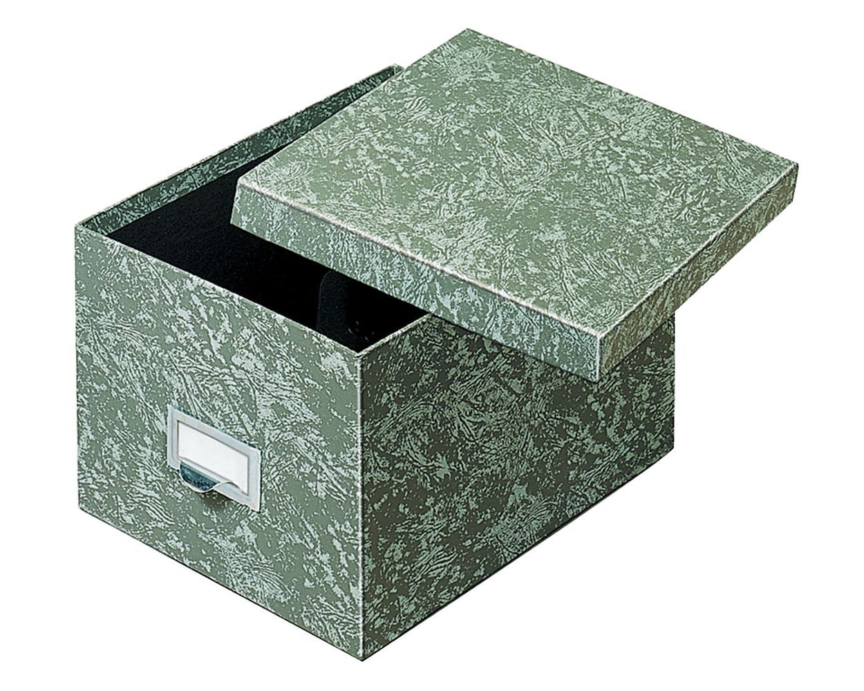 Fiberboard Index Card Storage Boxes, 6" x 9" Card Size, Green, Agate