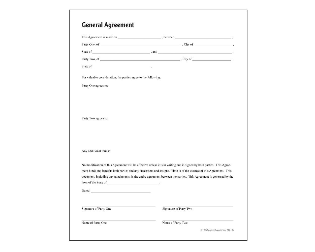 General Agreement Template